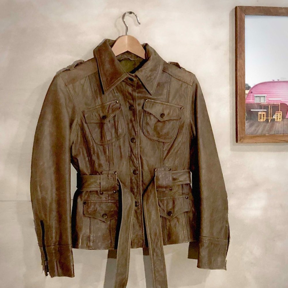 Vintage Wilson's Leather Jacket /Hunter Green - Gem